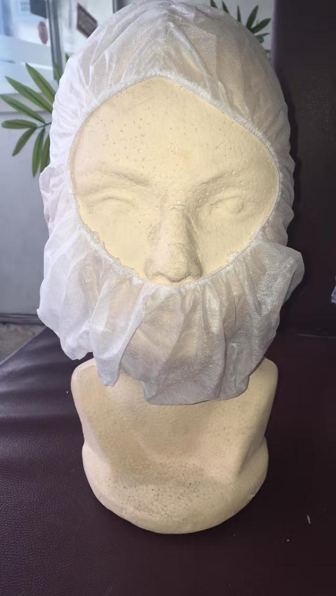 PP Non Woven Hood Head Cover Caps Balaclava Snood Caps 19" 21" 24"