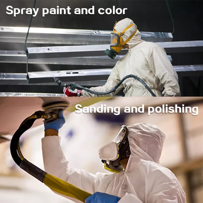 Dustproof Spray Cleanroom Paint Disposable Coverall Suit Waterproof Oil ...