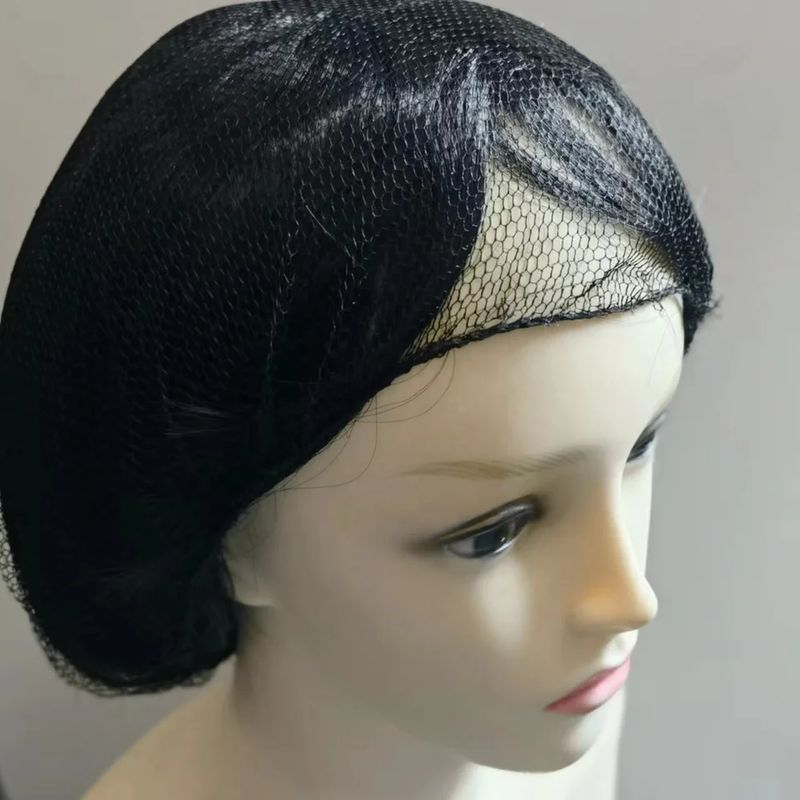 Breathable Non Woven Fabric Mesh Hair Nets / Disposable Hair Nets For ...