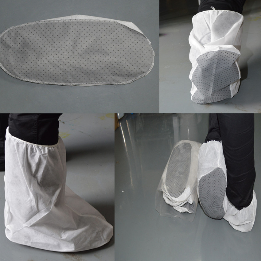 Long Disposable Hospital Booties Shoe Covers Non Skid Waterproof ...
